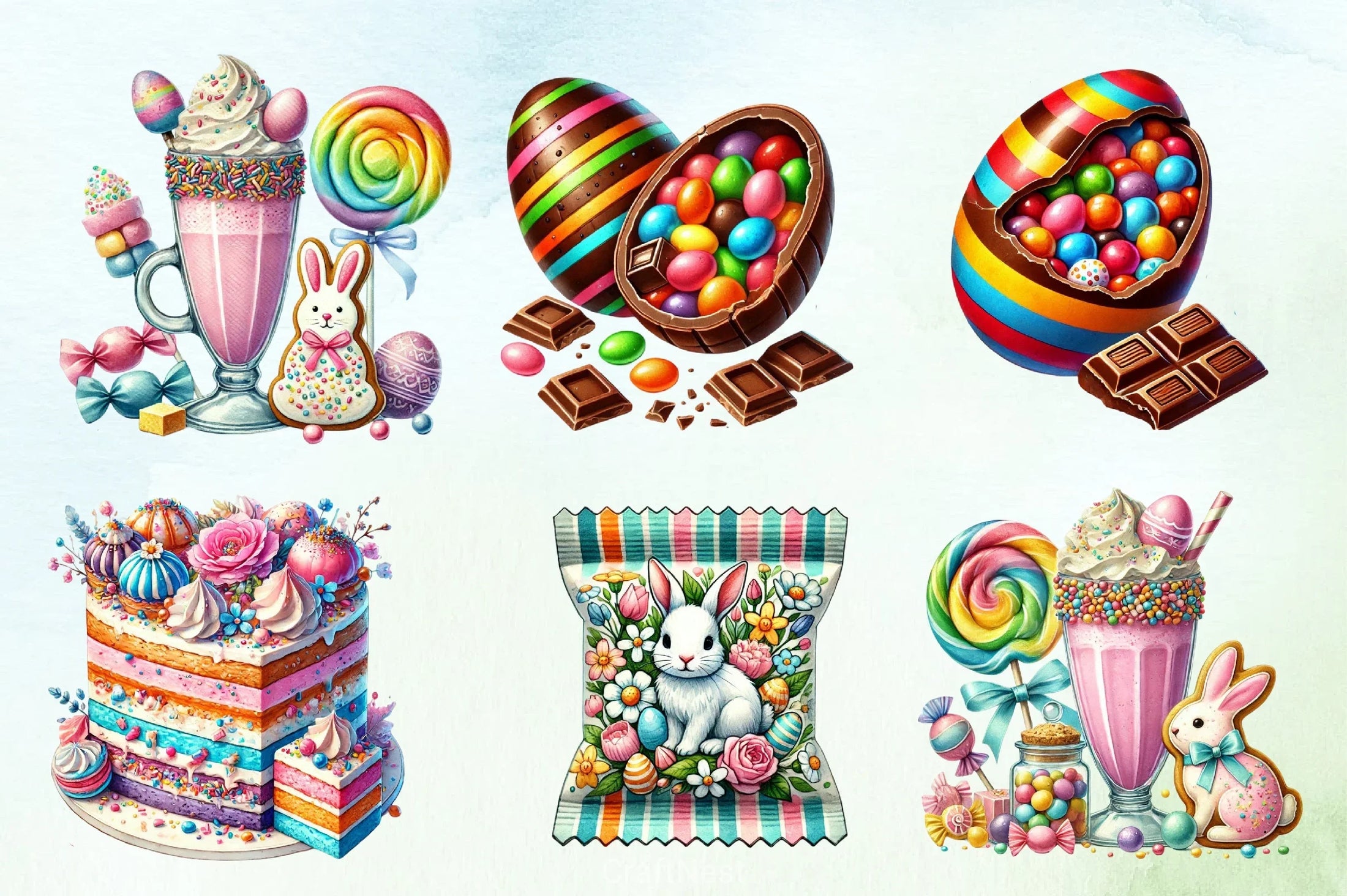 Easter Sweets Clipart Bundle